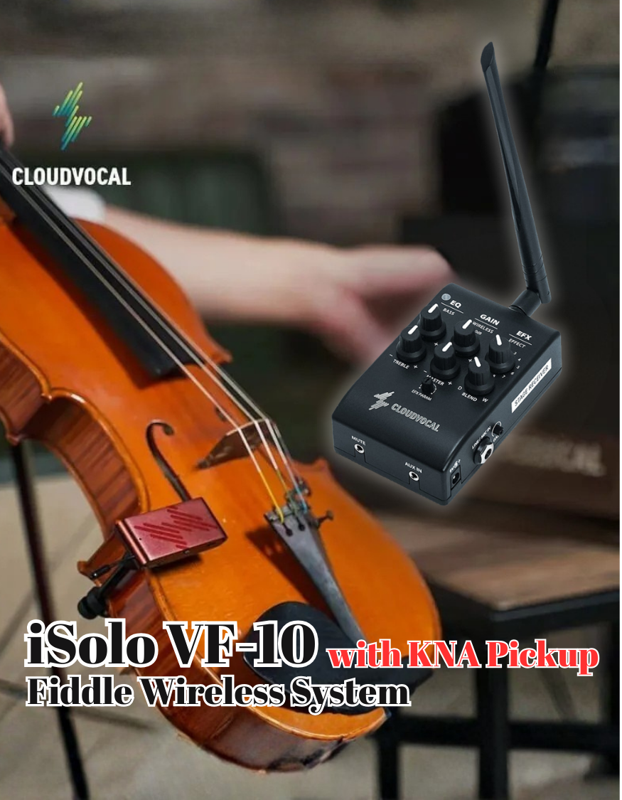 iSolo Violin/Fiddle VF-10 All-in-one Wireless Mic System + KNA pickup ...